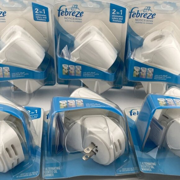 6) Febreze NOTICEables Scented Oil Warmer Plug In 2 in 1 Air Freshener ...
